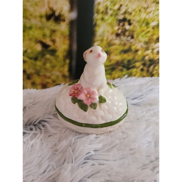 Avon | Other | Vintage 982 Avon Bunny Luv Ceramic Hand Painted Trinket ...